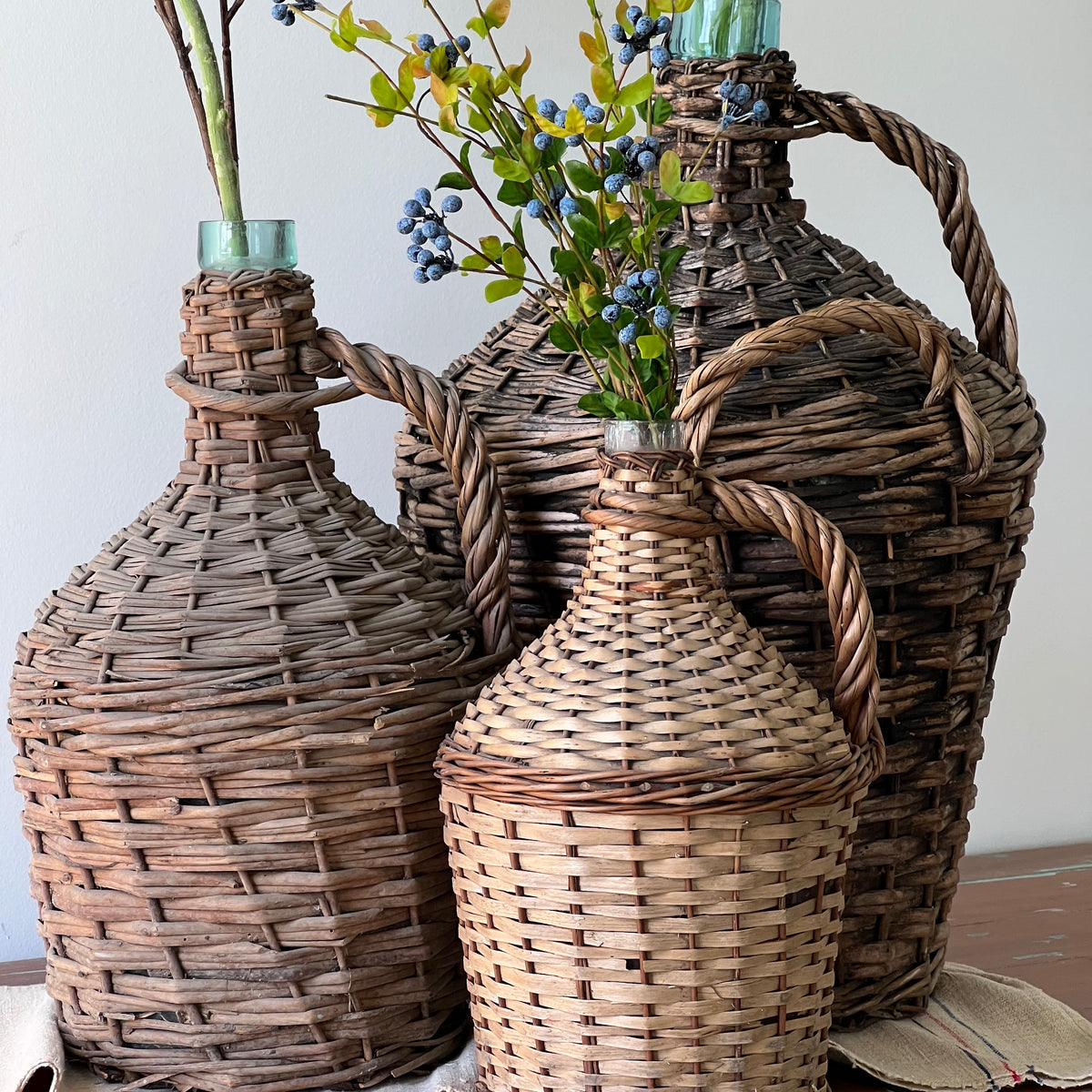 French Wicker Demijohn– Gray Gables Home